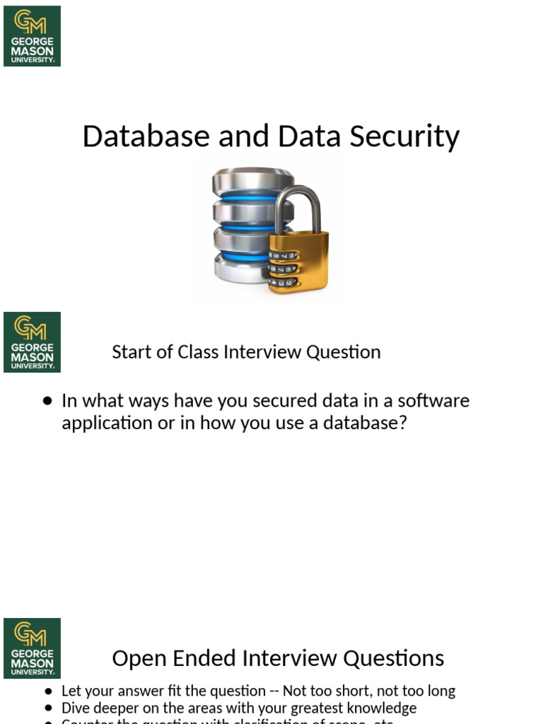 Week 10 Securing the DB (2) | PDF | Databases | Sql