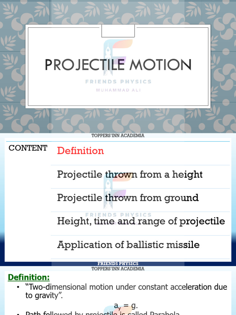 Projectile Motion Solved | PDF | Projectiles | Velocity