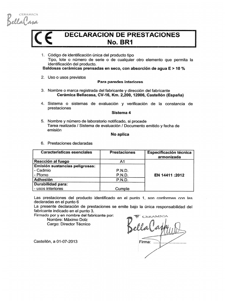 BR1 - Resvestimiento Bellacasa - ES | PDF