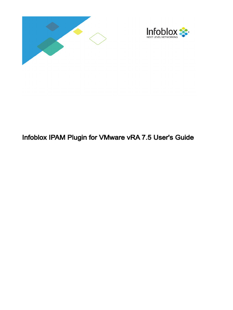 IPAM Driver For VMware vRA 7.5 Users Guide | PDF | Virtual Machine | Domain Name System