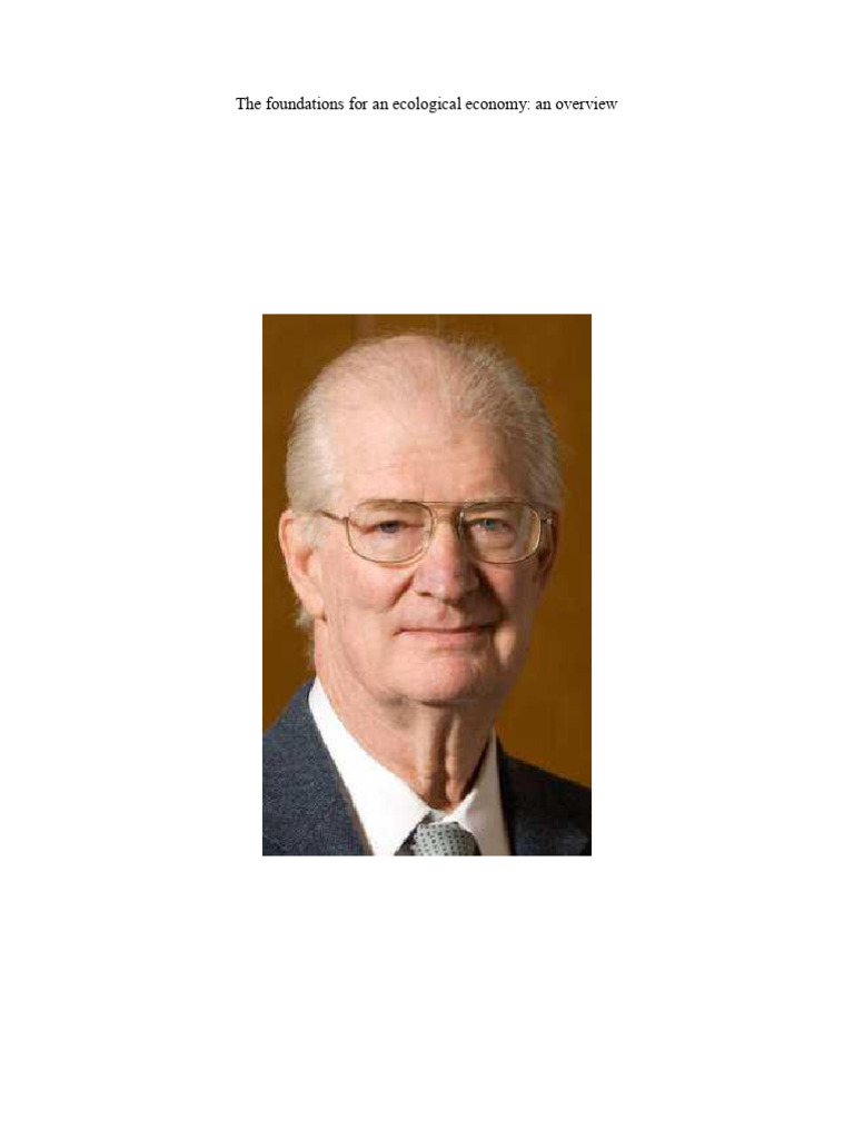 Herman Daly Festschrift | PDF | Economics | Sustainability