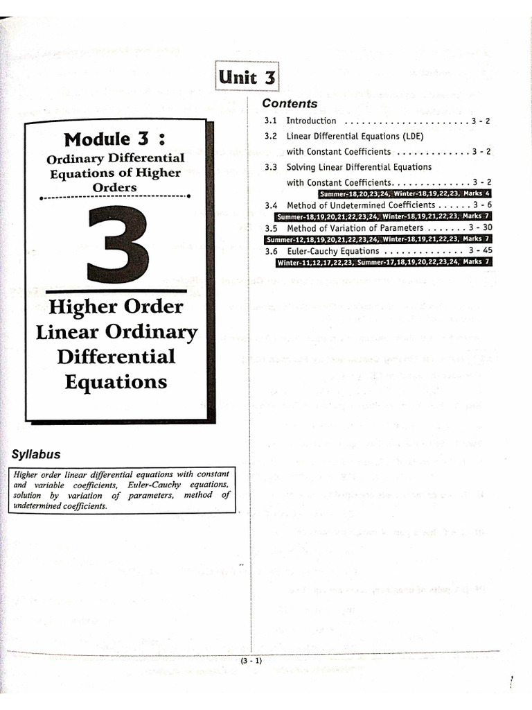 higher order differential eq | PDF