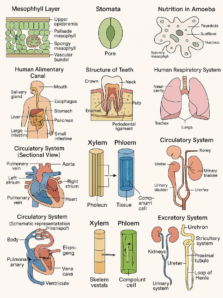 Biology Diagram Cheat Sheet | PDF