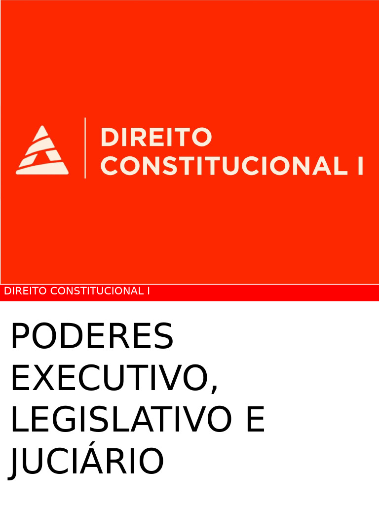 [Aula03_01] CONST I - Poder Executivo | PDF