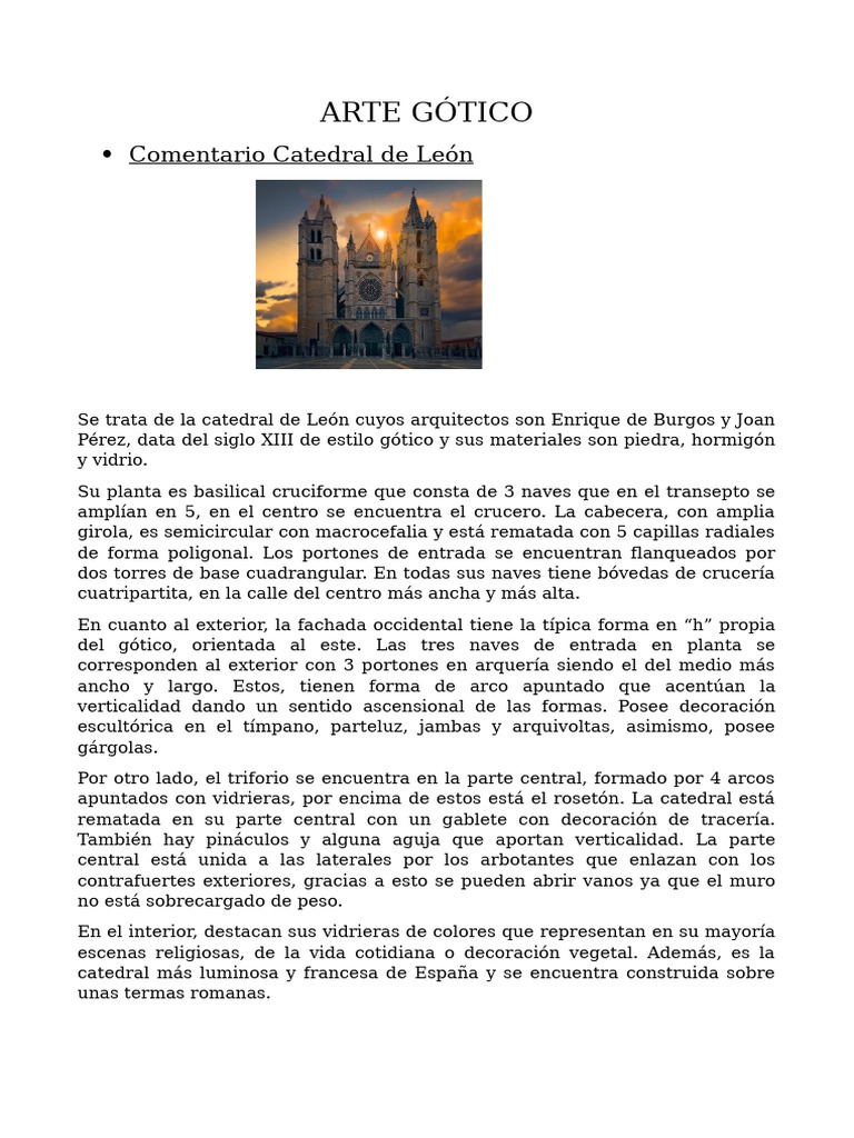 Arte Gótico | PDF | Arquitectura gótica