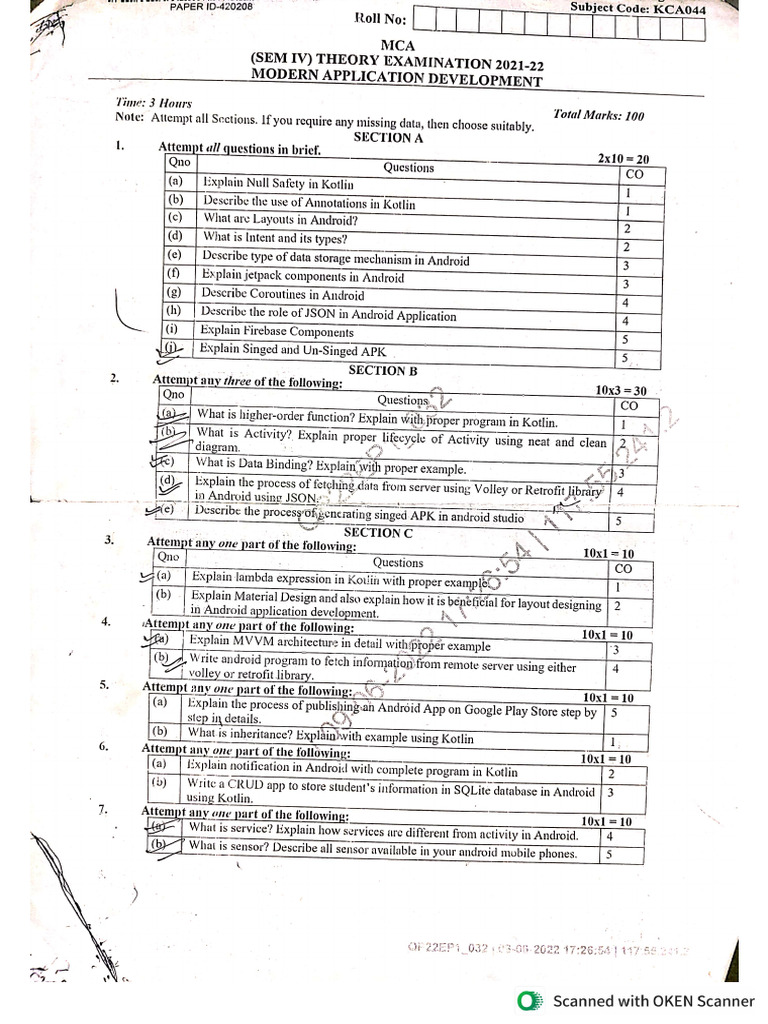 MAD Last Year Papers | PDF