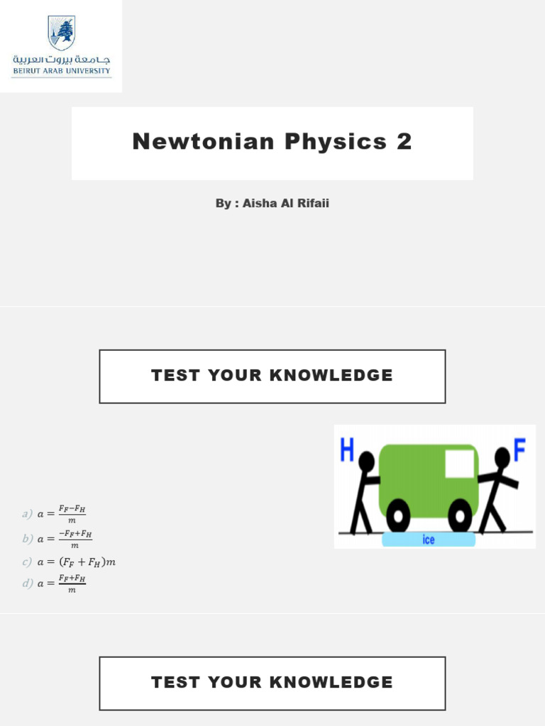 Newtonian Physics: Concepts & Problems | PDF | Force | Newton's Laws Of ...