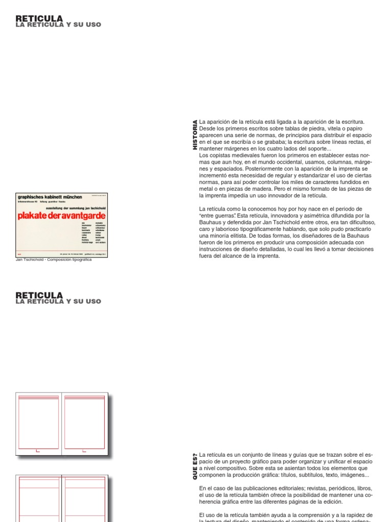 Tipos y Ejemplos de Retículas Gráficas | PDF | Imprenta | Libros