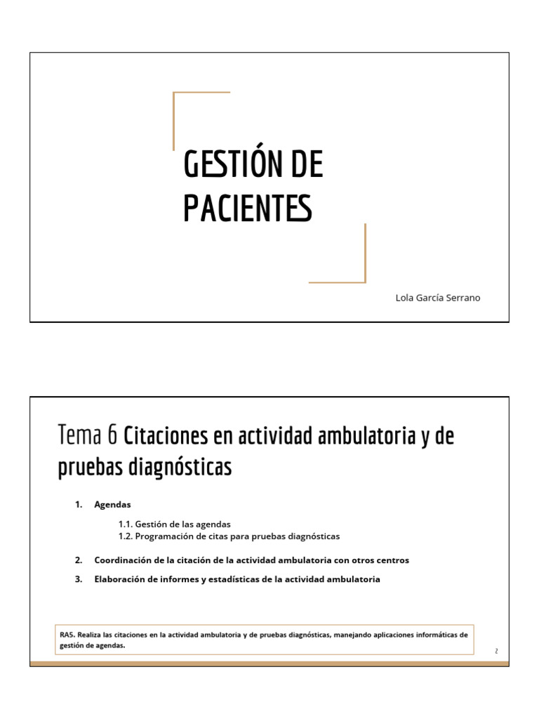 GP Tema 6 24-25 | PDF | Hospital | Cuidado de la salud