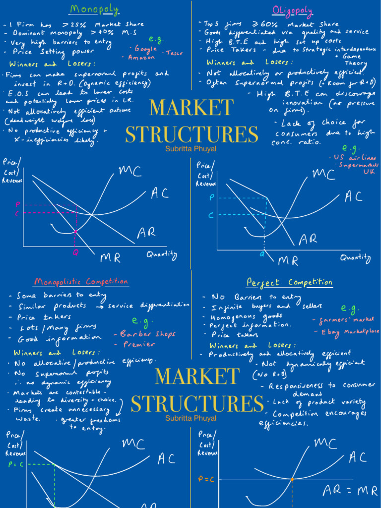 Market Structures Overview: Monopoly & Competition | PDF | Profit ...