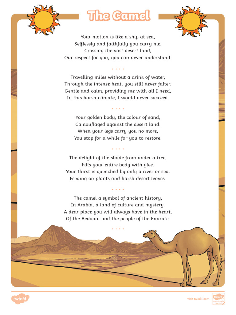 The Camel: A Desert Companion Poem | PDF