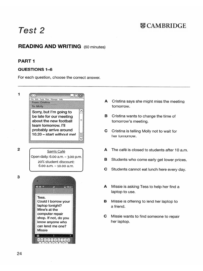 Mini Test - Ket | PDF