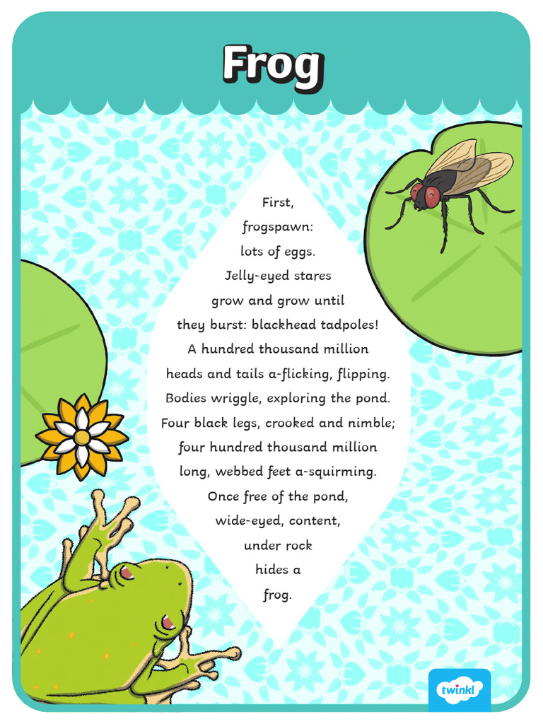 Frog Life Cycle Poem for KS1 | PDF