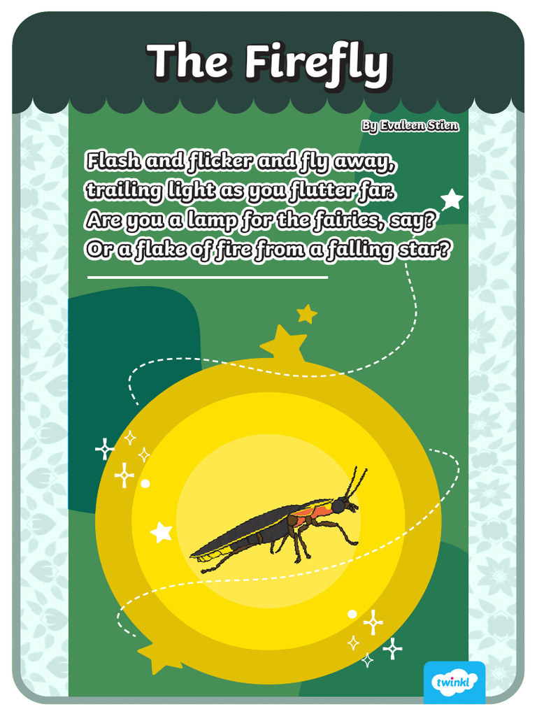 KS1 Nature Poem - The Firefly | PDF