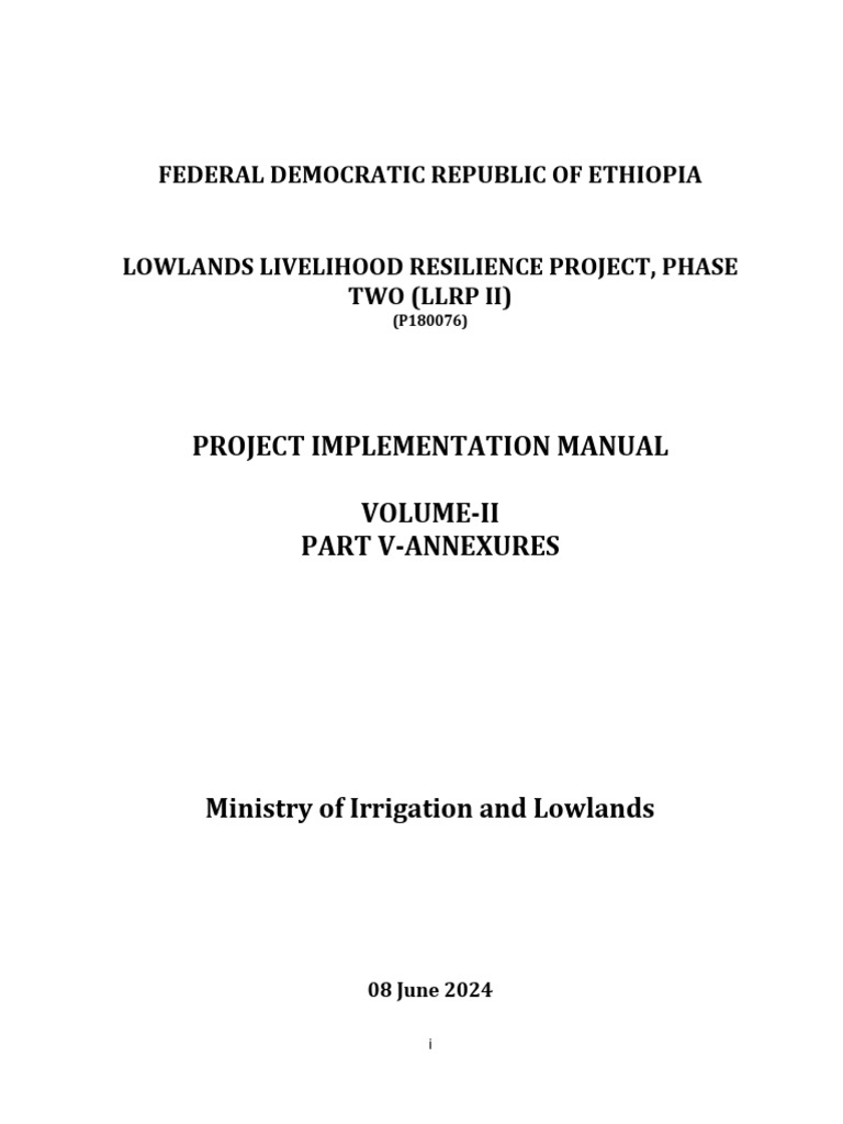 ETHIO - LLRP II - PIM Vol II Annexures CSR09 - 08 June 2024 - Revised ...