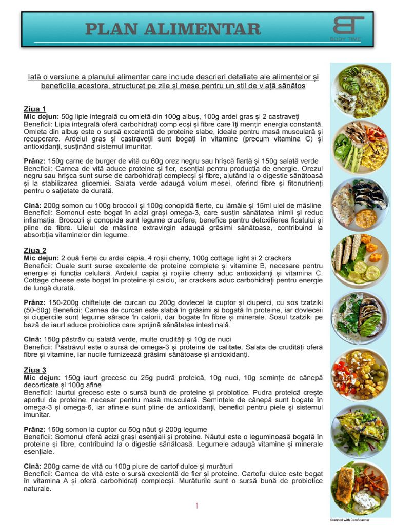 Plan alimentar Nico(2) | PDF