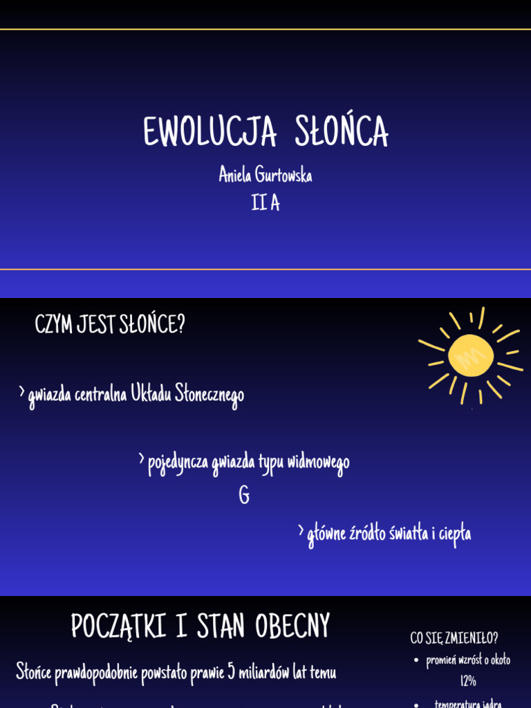Ewolucja Słońca | PDF