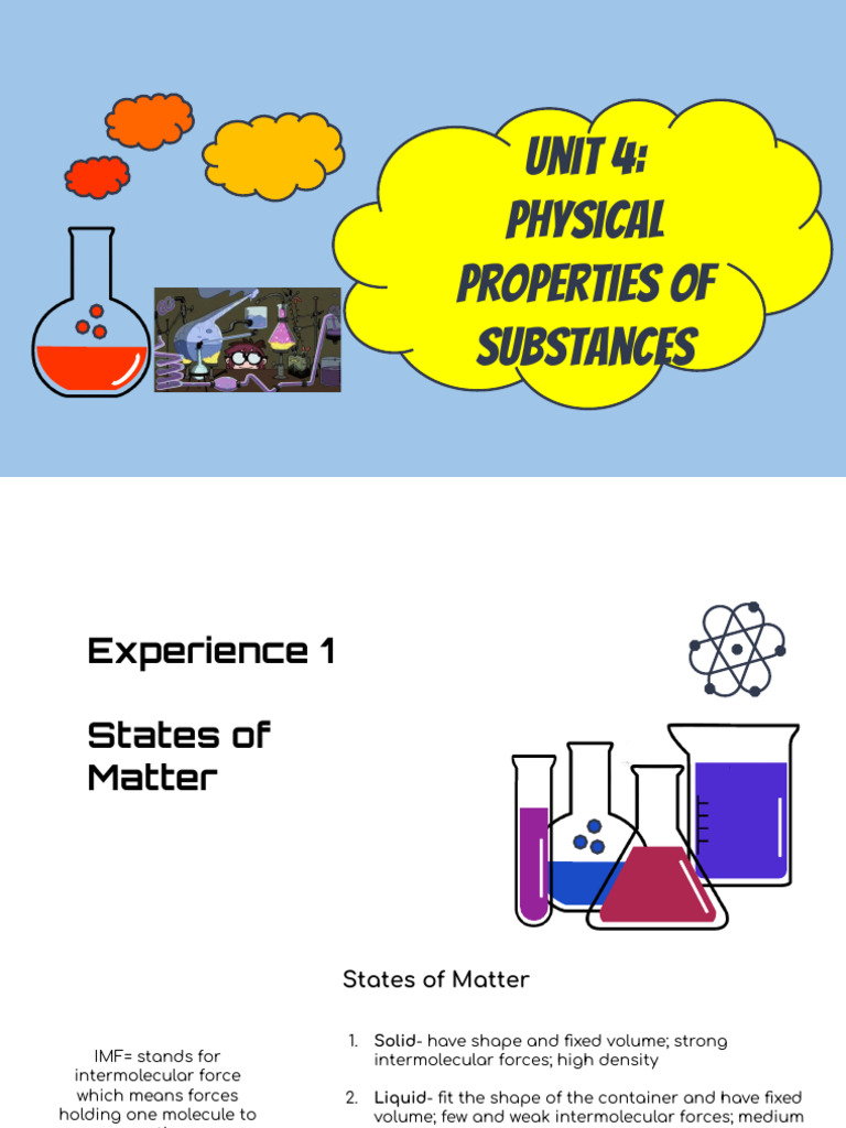 Unit 4 - Physical Properties of Substances | PDF | Salt (Chemistry) | Ion
