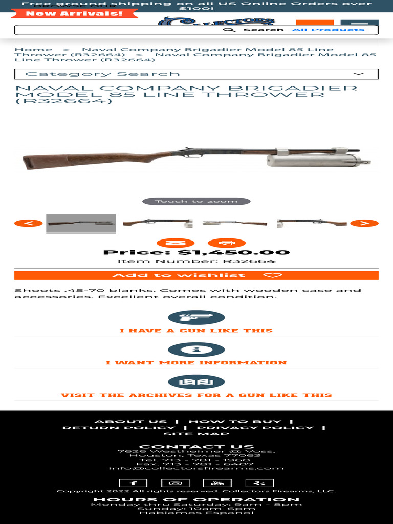 Naval Company Brigadier Model 85 Line Thrower (R32664) | PDF