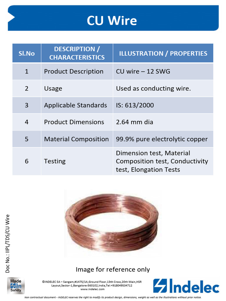 12 SWG Copper Wire Specifications | PDF