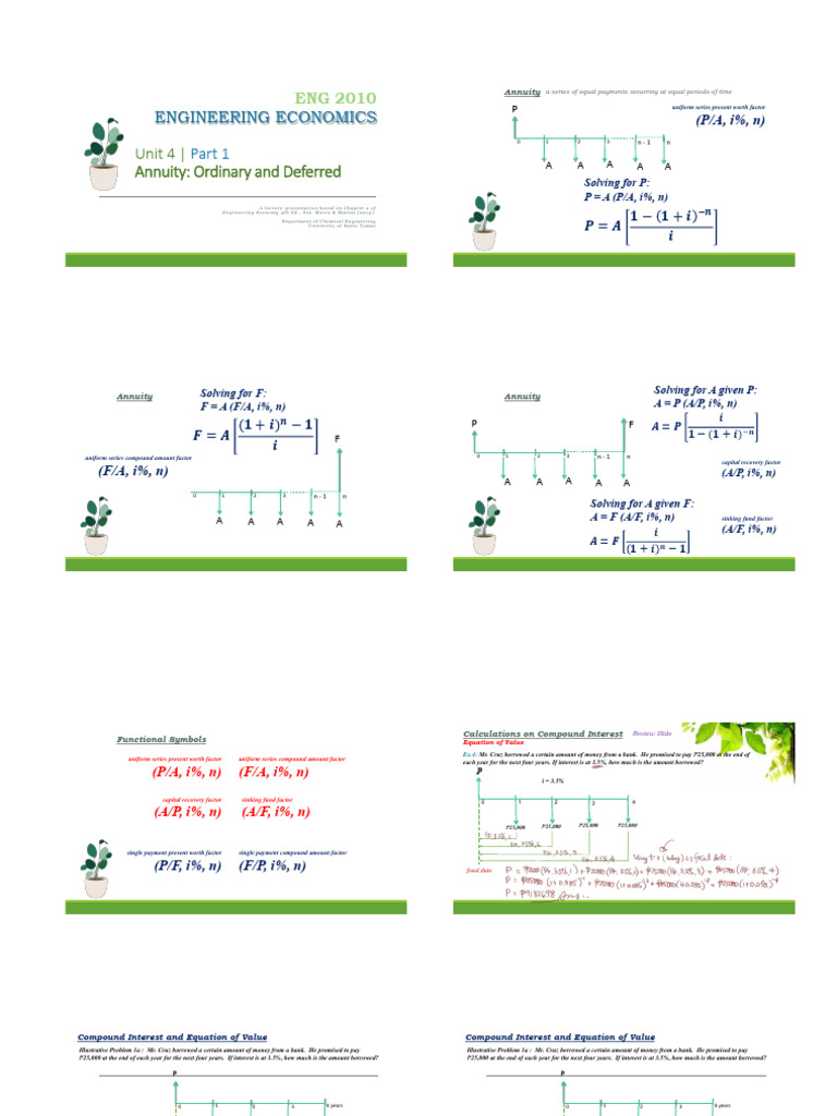 ENG2010 Unit 4 Part 1 Annuity 2025 | PDF | Interest | Financial Economics
