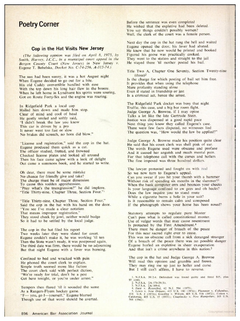 Sentencia Cop in The Hat | PDF