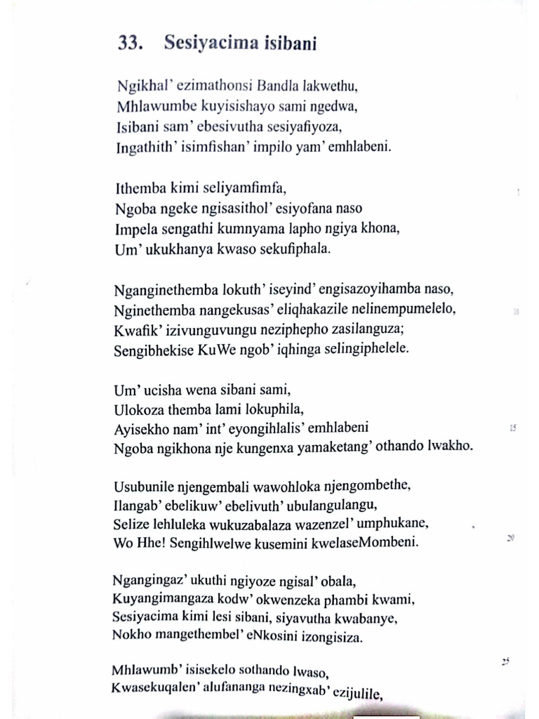 Sesiyacima Isibani | PDF