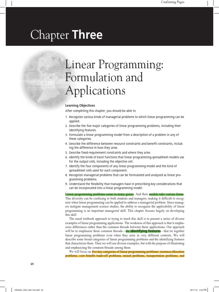 Chap 3 (Done) | PDF | Linear Programming | Advertising
