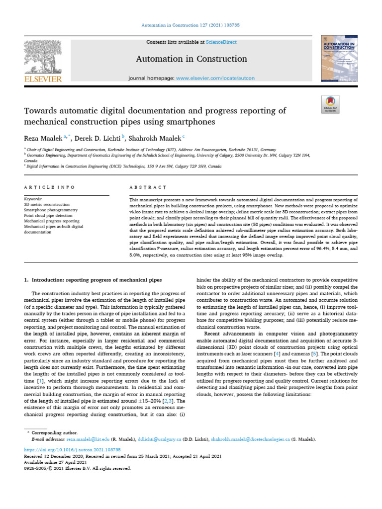 1 - 2021 - Towards Automatic Digital Documentation and Progress ...