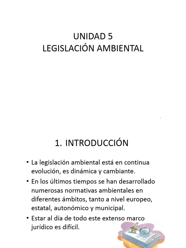 U5.LEGISLACIÓN AMBIENTAL Con Toma de Nota | PDF | Evaluación de impacto ambiental | Residuos