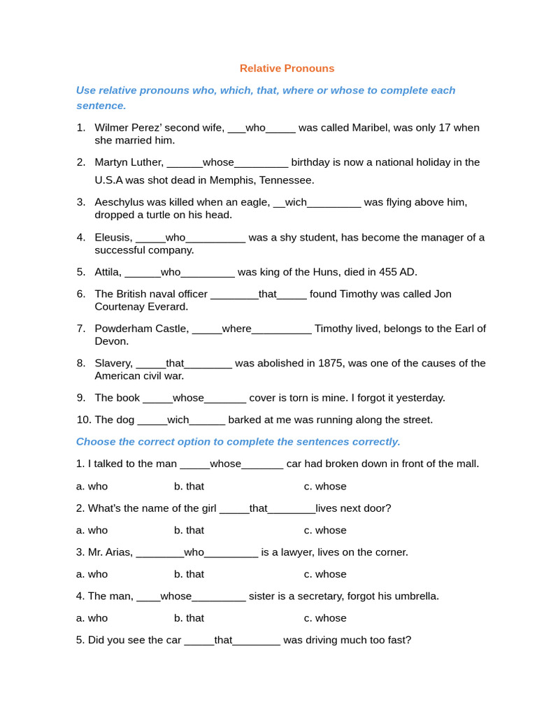 Mastering Relative Pronouns in English | PDF