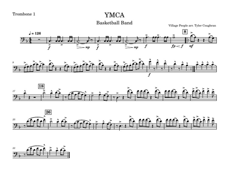 ymca-village-people-ymca-for-pep-band-trombone-1 | PDF