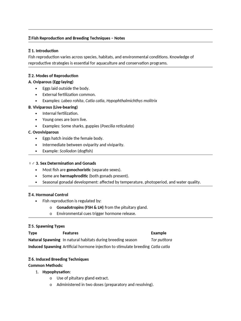 Fish Breeding and Reproduction | PDF | Gonadotropin | Reproduction