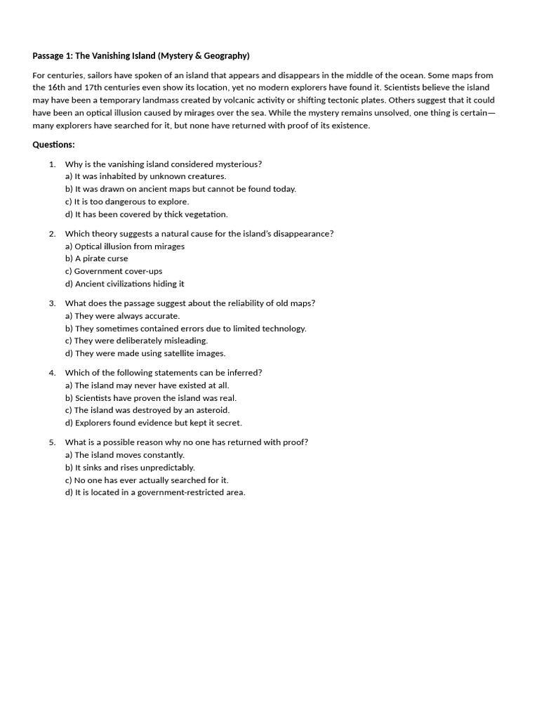 Reading Comprehension Hard | PDF | Black Hole | Atlantis