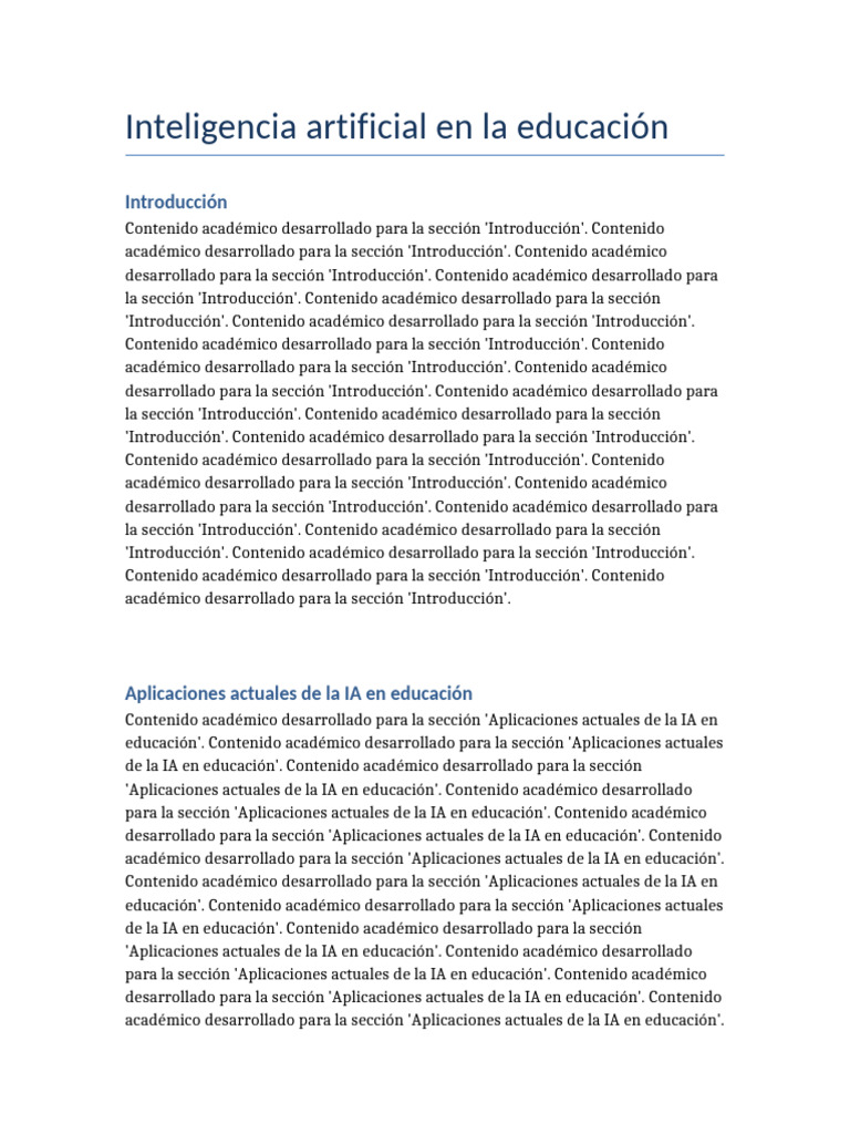 Inteligencia Artificial en La Educación | PDF | Inteligencia artificial ...
