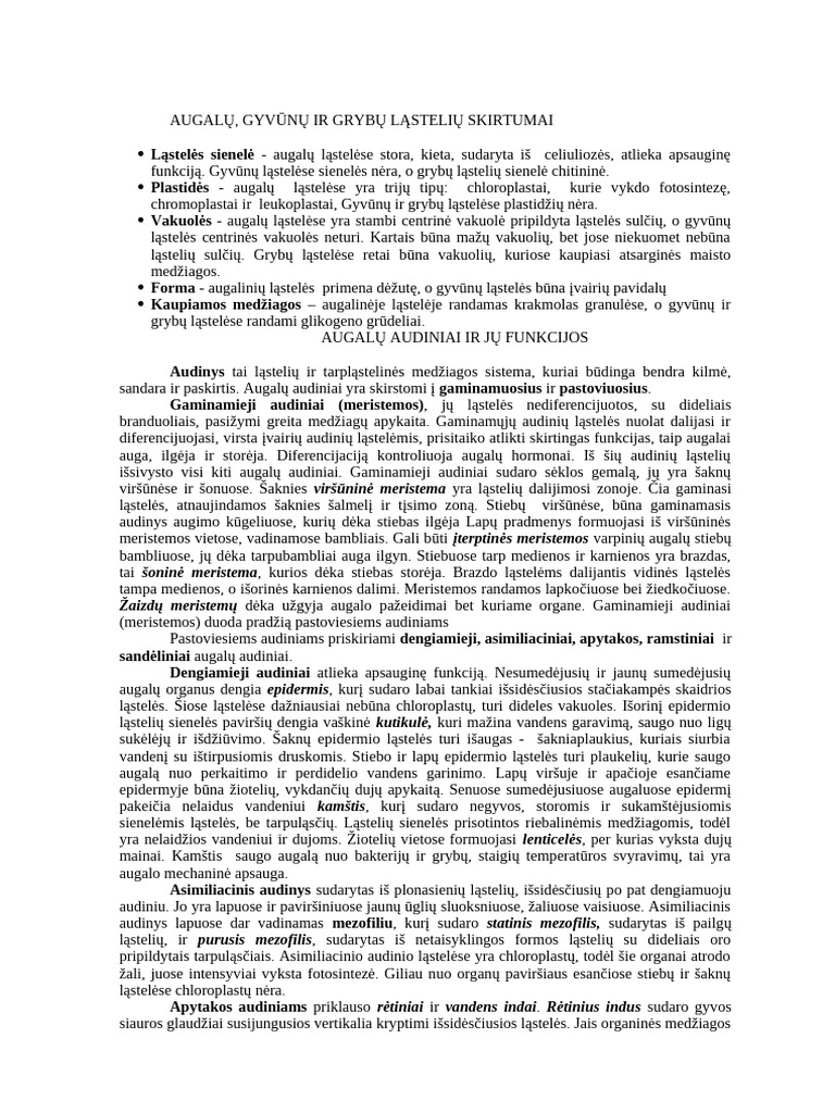 Augalai | PDF