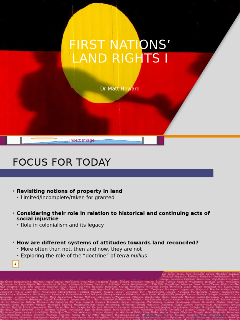 First Nations' Land Rights I - Tagged | PDF