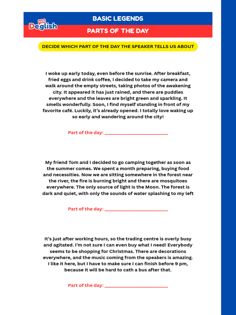 Parts of The Day - Separata | PDF