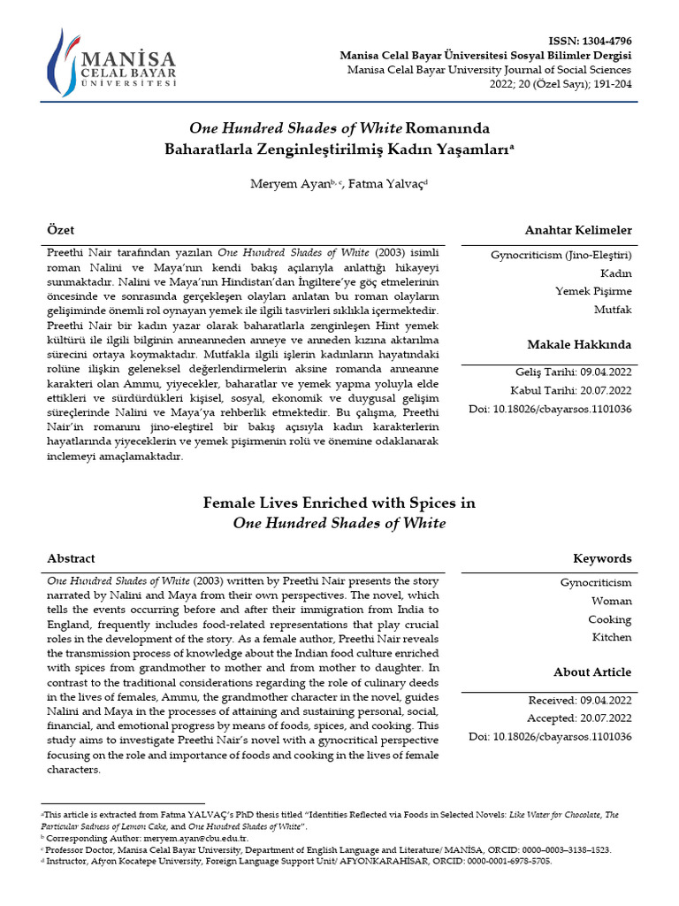 Spices and Female Identity in Literature | PDF | Feminism | Gender Studies