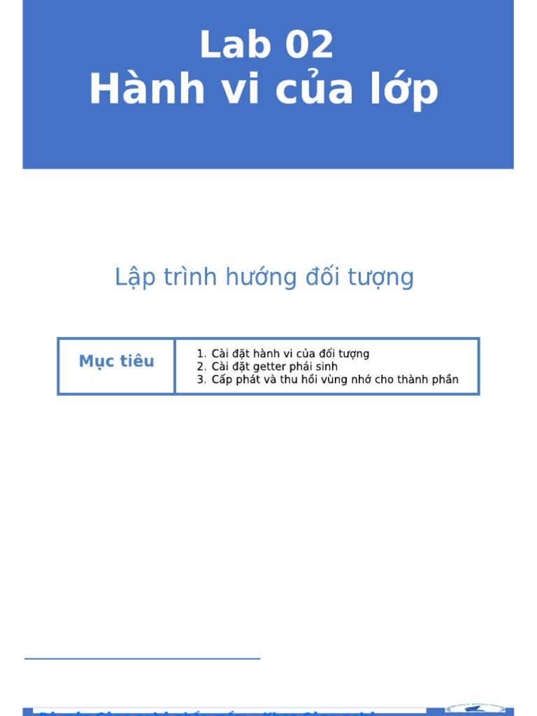 Lab02 - T o L P Có Hành VI | PDF