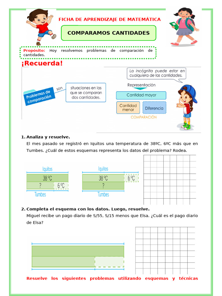 Ficha Ii-Mat-Comparamos Cantidades | PDF