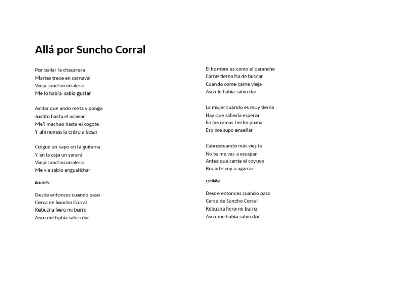Suncho Corral: Tradiciones y Canciones | PDF