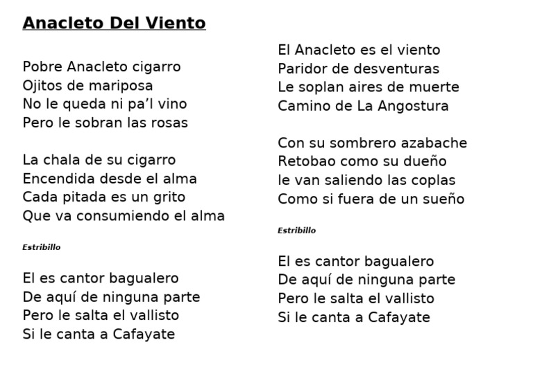 Anacleto Del Viento | PDF