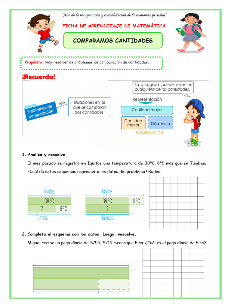 Ficha-Mat Comparamos Cantidades | PDF