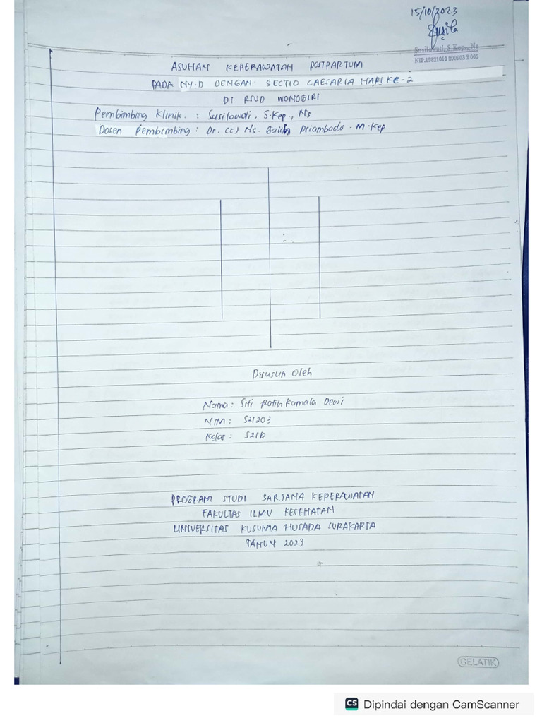 Askep Sectio Caesarea | PDF