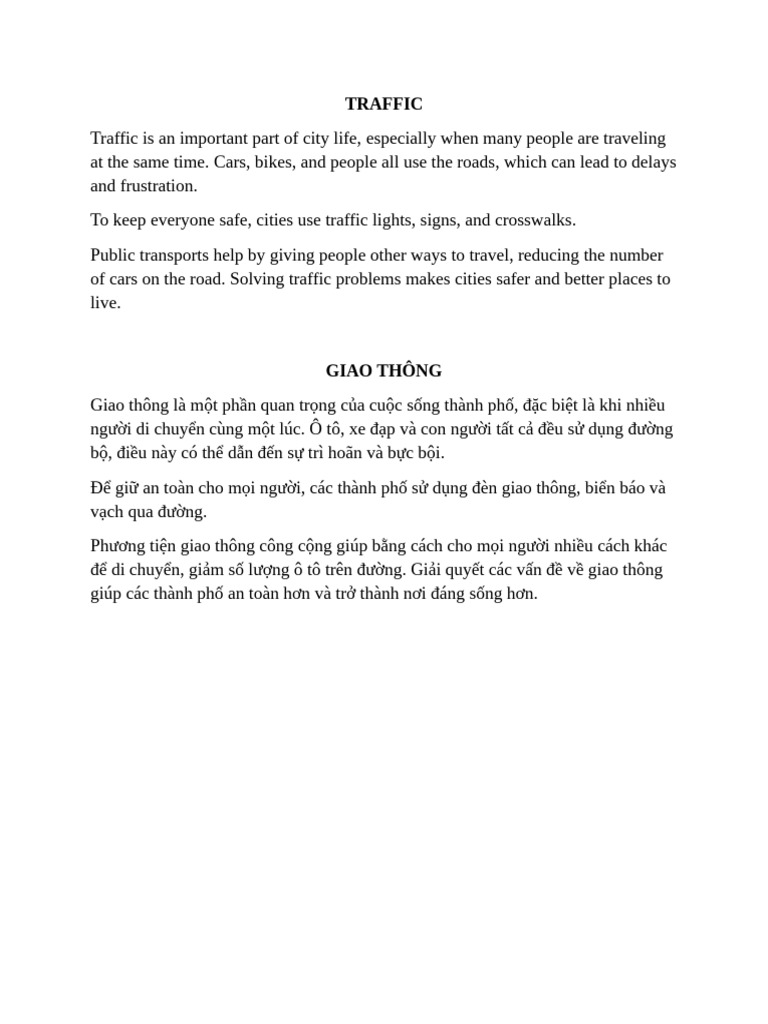 Traffic and Films | PDF