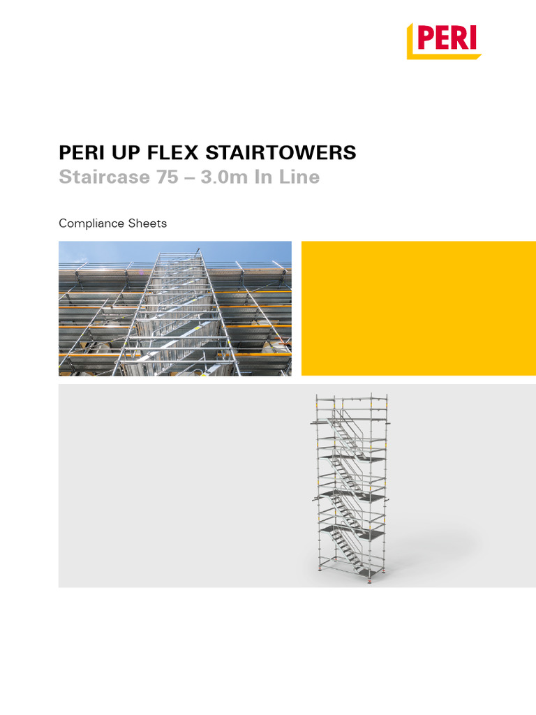 Peri Up Flex Stair Towers Compliance Sheet 3m in Line | PDF | Equipment