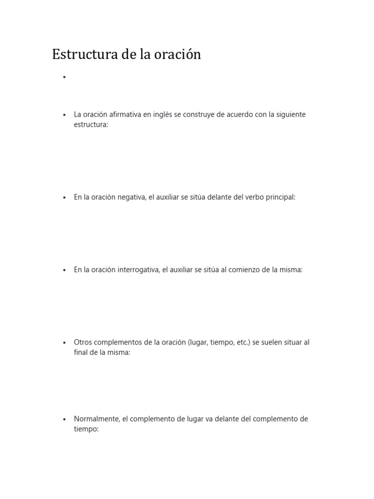 Estructura de La Oración | PDF | Interpretación (filosofía) | Unidades Semánticas
