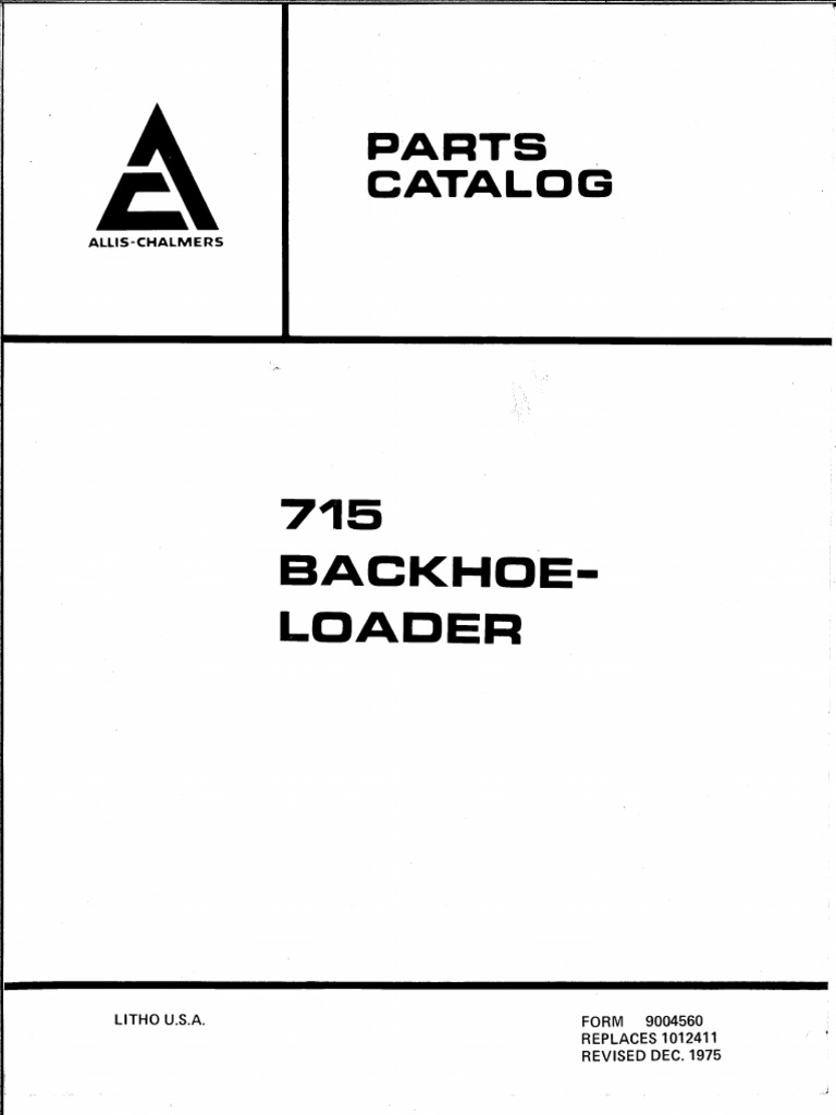 Allis Chalmers 715 Parts | PDF | Axle | Pump