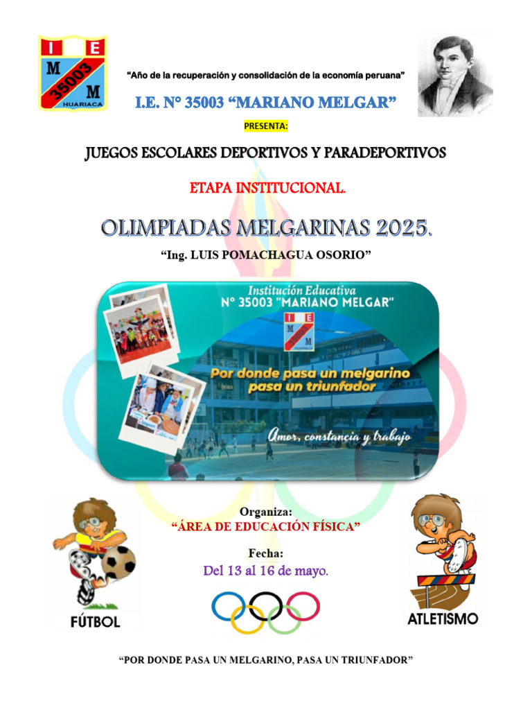 Programa Olimpiadas 2025 | PDF